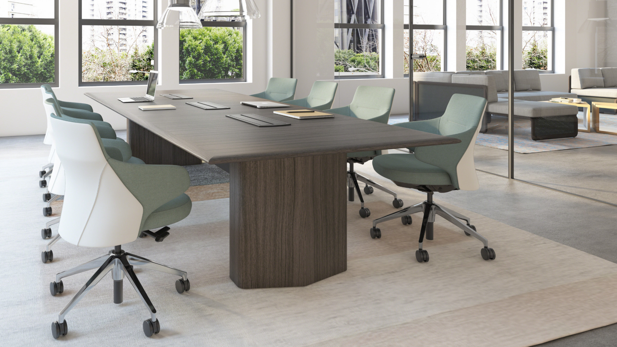 E-Table 2 Conference Table With Power Integration | Coalesse